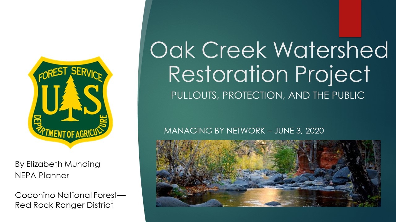 Oak Creek Watershed Restoration Project: Pullouts, Protection and the ...