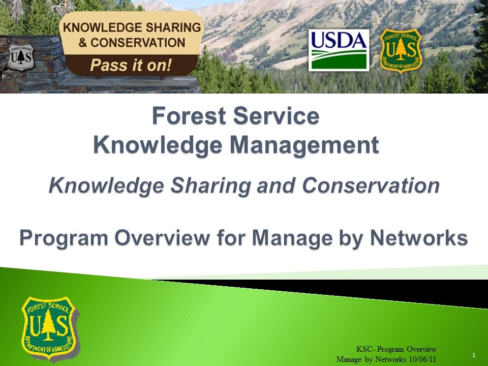 Forest Service Knowledge Management: Knowledge, Sharing and ...